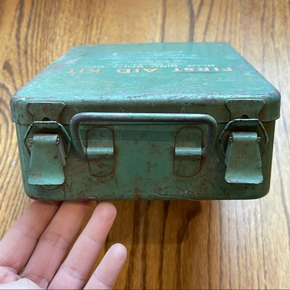 Accents | Vintage Blue Bird Body Co First Aid Kit 196s Metal Carried On ...